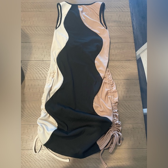 SHEIN | Dresses | Drawstring Side Color Block Bodycon Tank Dress | Poshmark
